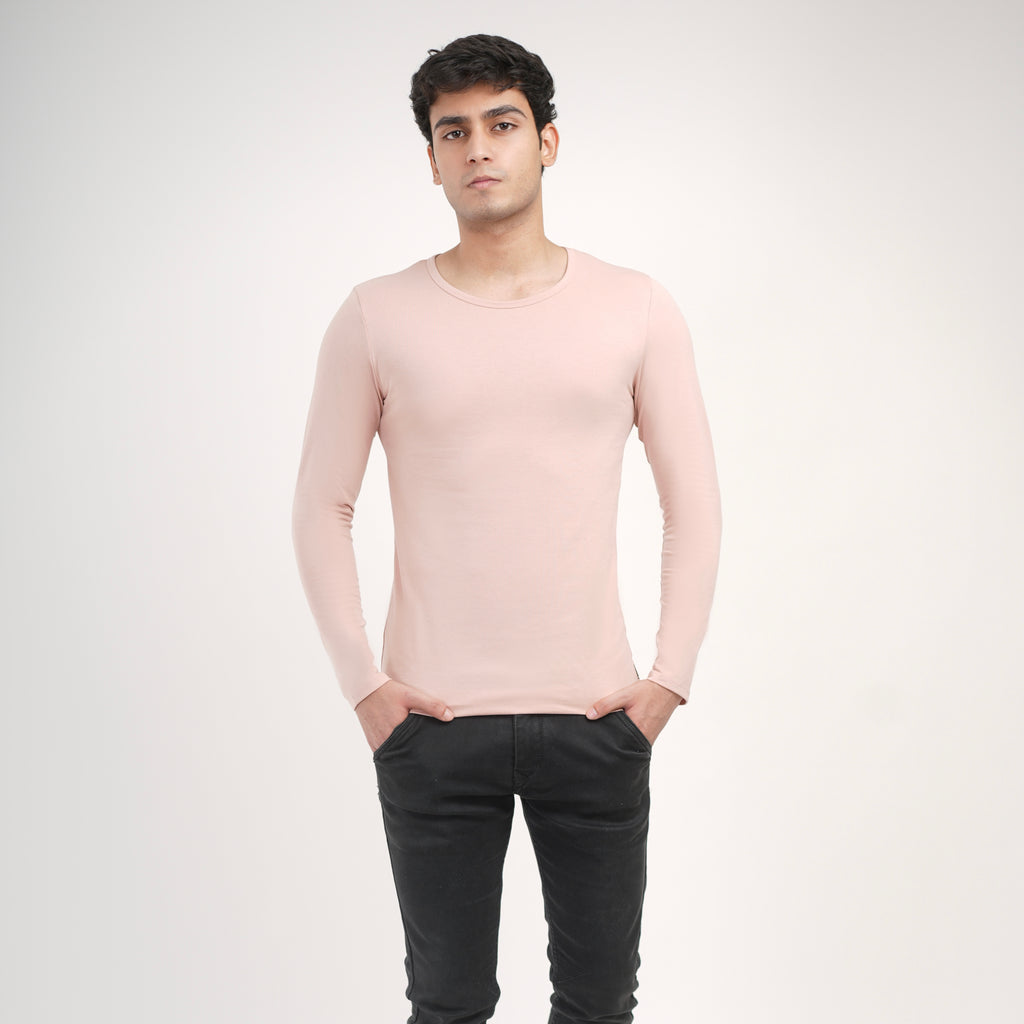 V - Fit Crew Neck Long Sleeve - Tuscany Pink – Lean Lines