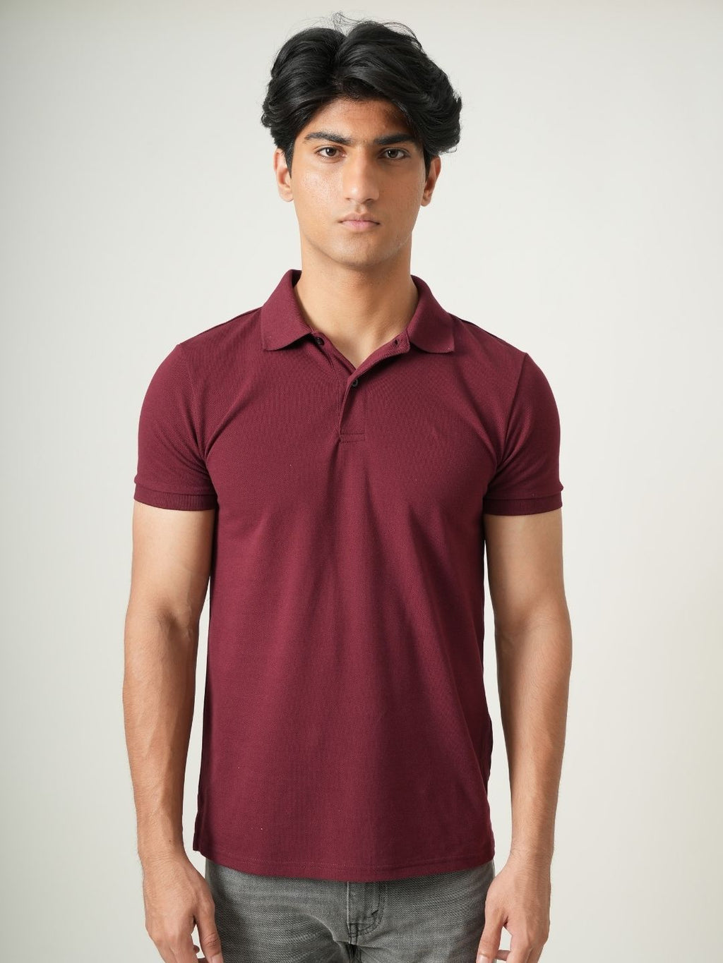 V-Taper Fit (V-fit) - Button Polo Short Sleeve - Red Rock – Lean Lines