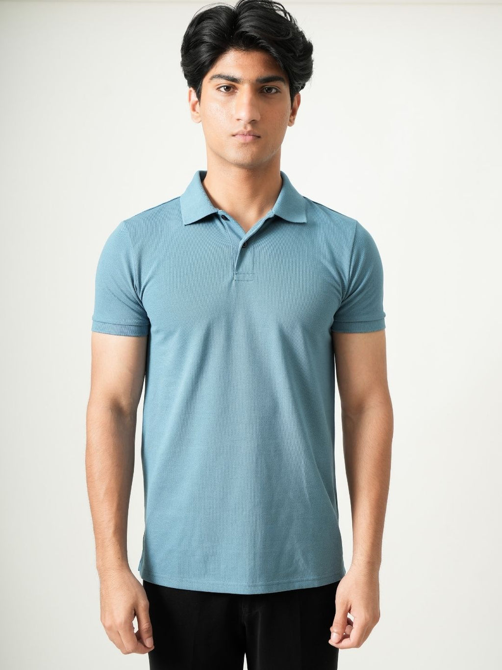 V-Taper Fit (S/V) - Button Polo Short Sleeve - Cobalt Blue – Lean Lines
