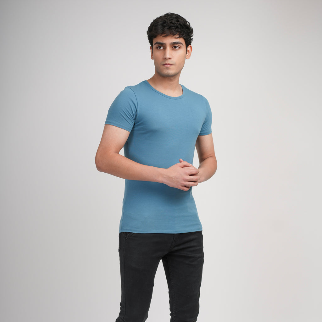 V-Taper Fit (S/V) Crew Neck Short Sleeve - Cobalt Blue – Lean Lines